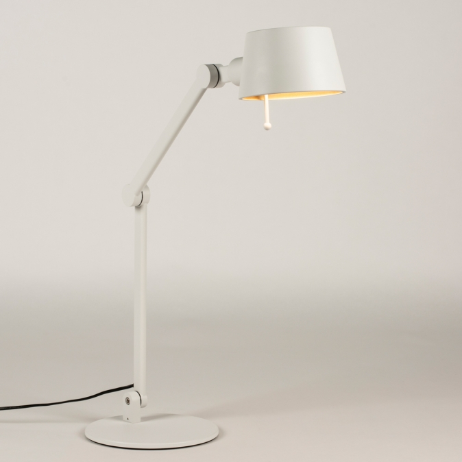 Tafellamp 15423: Design, Modern, Metaal, Wit