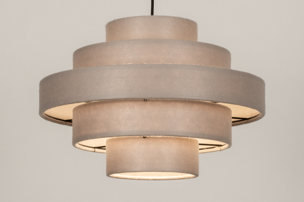 Hanglamp 15512: Modern, Retro, Stof, Metaal